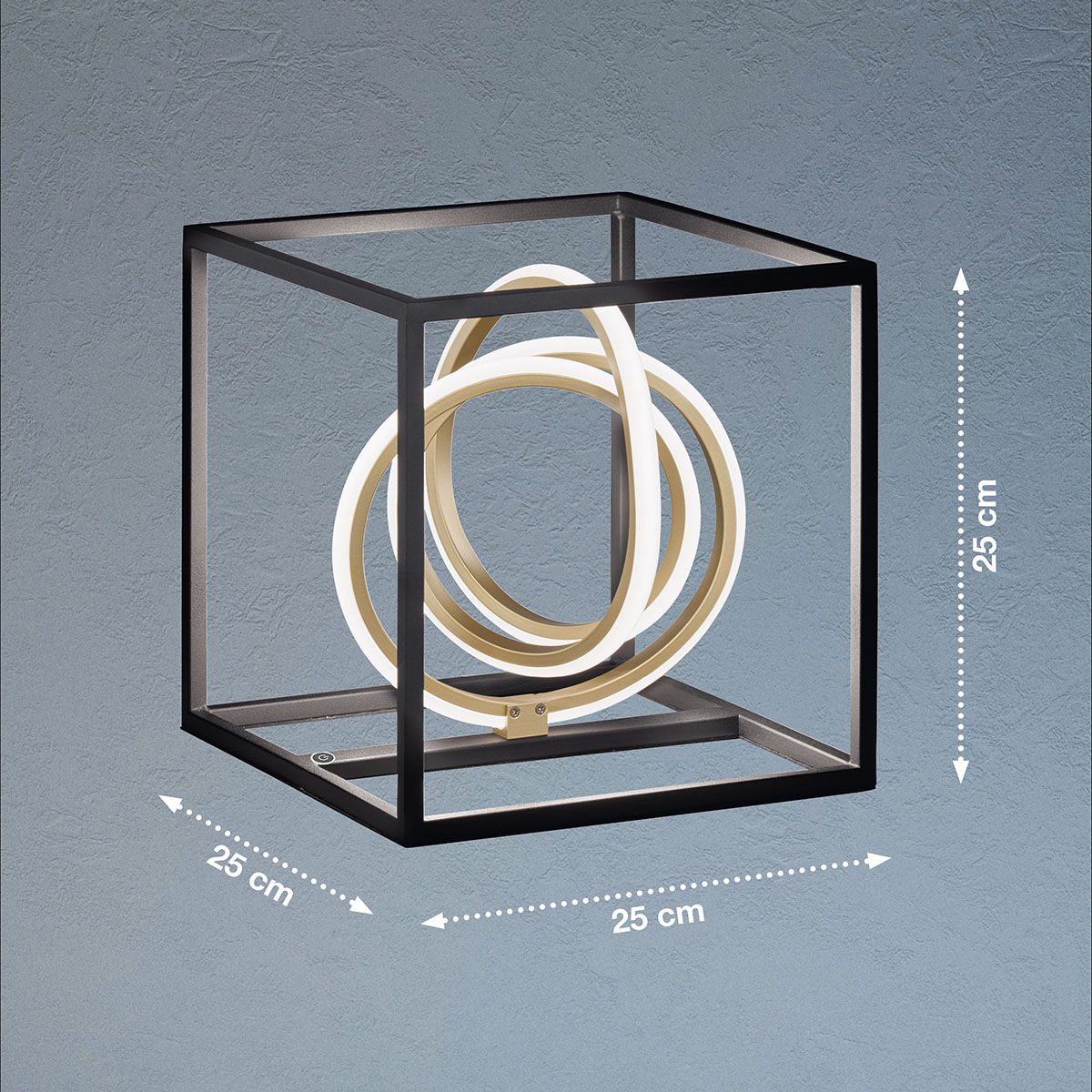 LED Tischleuchte, 25 cm x 25 cm, Würfel (Neu (gemäss Beschreibung)) in ...