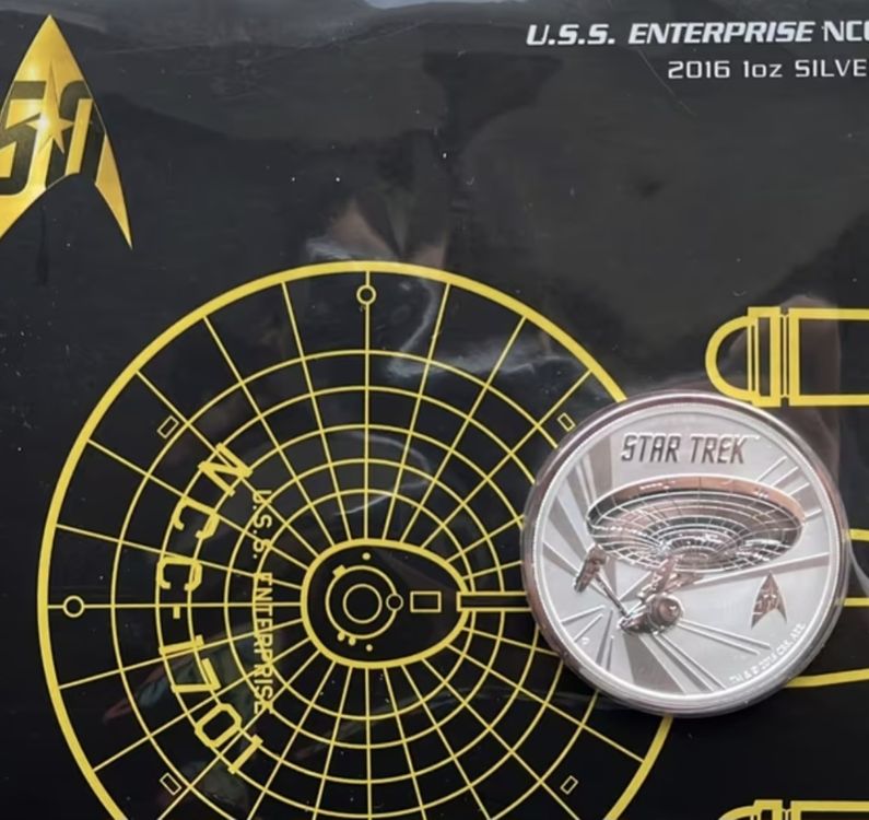 1 Oz Silber Star Trek 2016 in Coincard-Tuvalu (Gebraucht) in Leibstadt ...