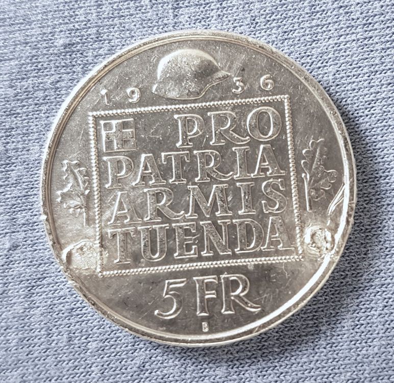 5 Fr Silber Gedenkmünze 1936 «Wehranleihe» ab nur 1 Franken! | Kaufen auf Ricardo