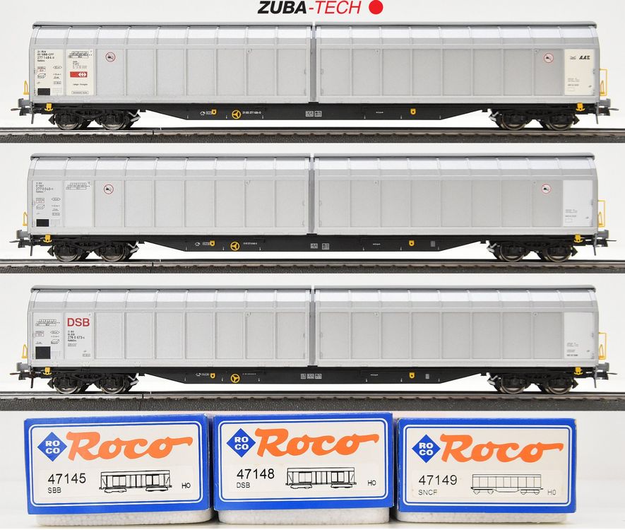 Roco 3x Schiebewandwagen der SBB/SNCF/DSB H0 GS OVP | Kaufen auf Ricardo