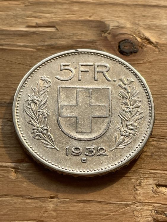 Monnaie Suisse 🇨🇭 1932 5 frs argent | Kaufen auf Ricardo