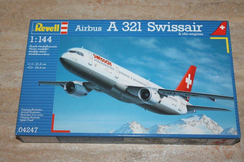 Revell 1/144 Airbus A321 Swissair (Neu (gemäss Beschreibung)) in Geneve ...