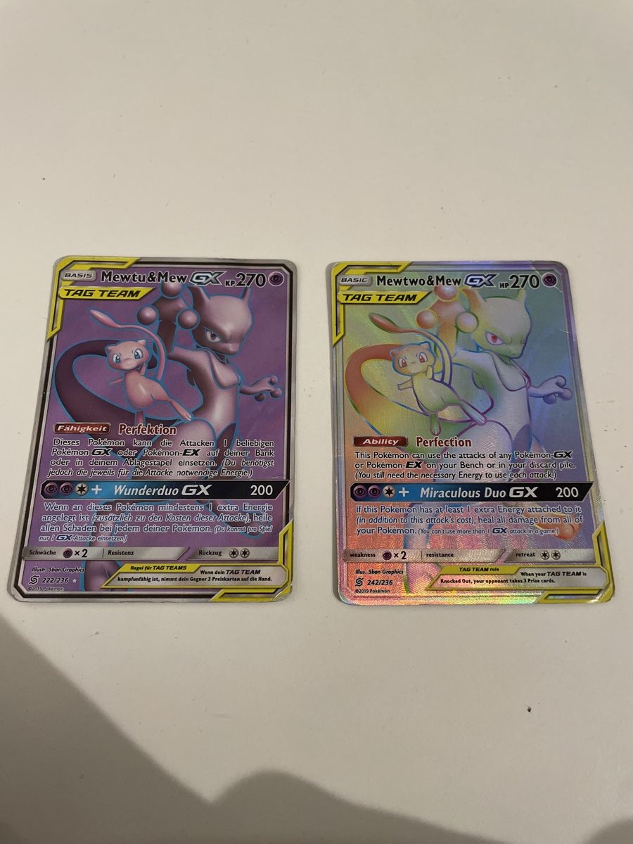 Mewtu & Mew GX Karten - Selten und Top Zustand! (Gebraucht) in ...