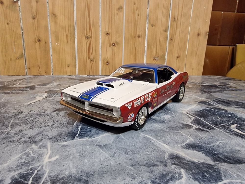 70'Plymouth Cuda Pro Stock 1:18 Sox&Martin | Kaufen auf Ricardo
