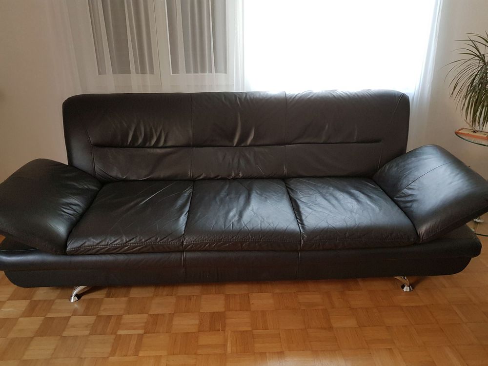 Leder 2er und 3er Sofa (Gebraucht) in Birmenstorf AG für CHF 100 – mit Lieferung auf Ricardo kaufen