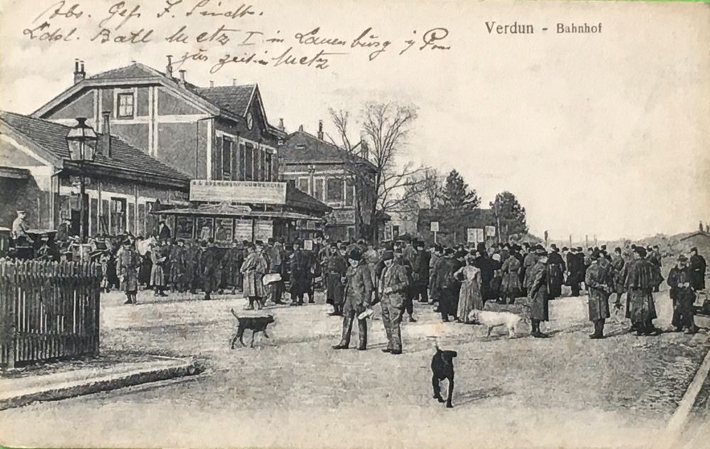 Alte AK Verdun, Bahnhof, gelaufen Metz, Feldpost, 1916 | Kaufen auf Ricardo