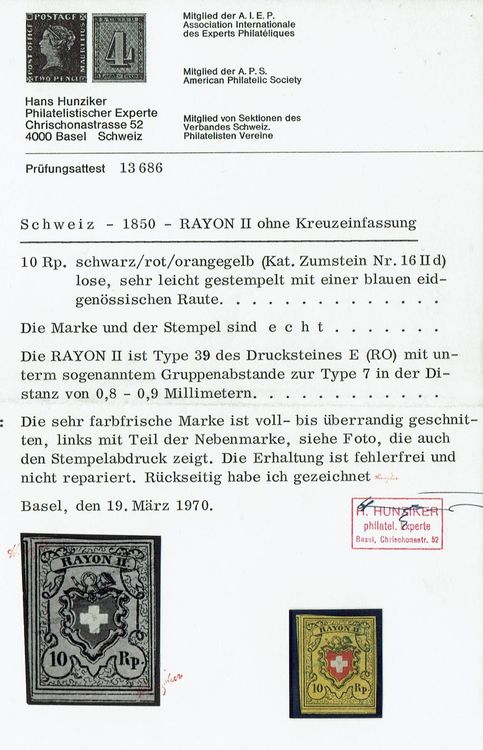 RAYONII 10RP 16II T39 ERO BL RAUTE ATTEST | Kaufen auf Ricardo