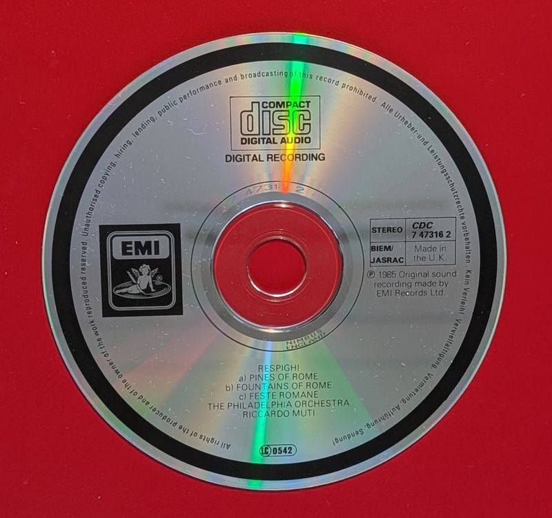 CD MUSIK KLASSIK RESPIGHI ROMA RICCARDO MUTI PHILADELPHIA O. (Gebraucht ...