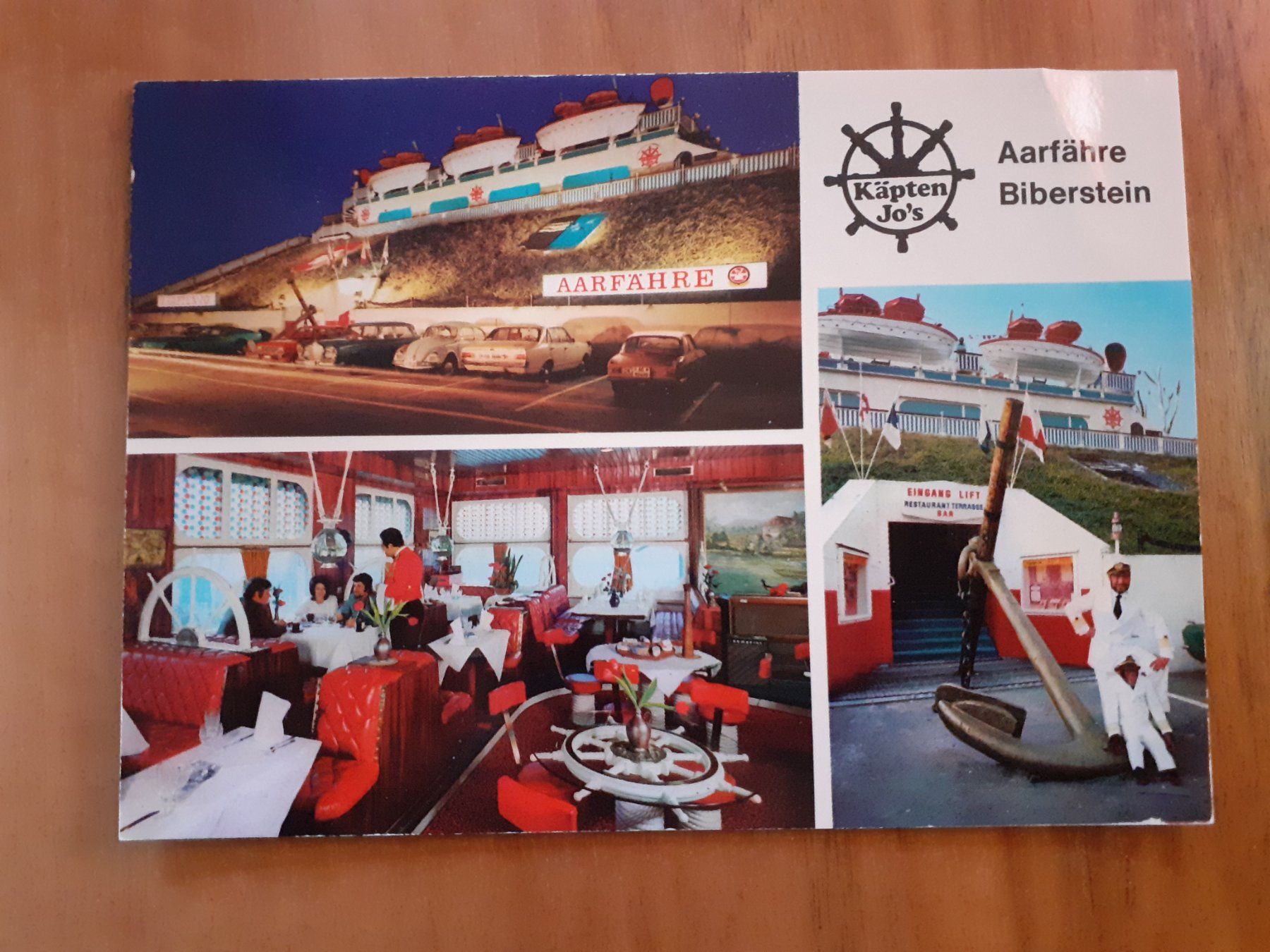 Werbe AK Käpten Jo's Aarfähre Biberstein belebt AK Aargau (Gebraucht ...