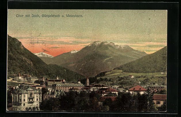 AK Chur, Teilansicht mit Joch, 1907 | Kaufen auf Ricardo