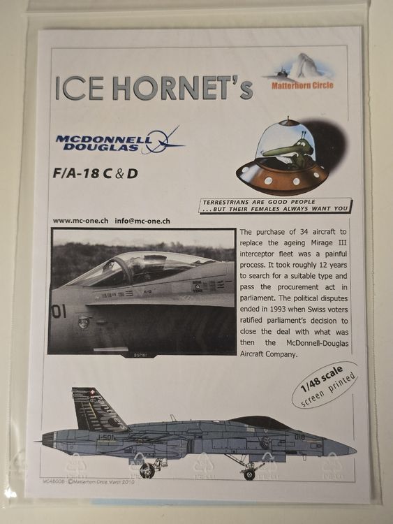 Decals F/A-18 Schweizer Luftwaffe (Neu und originalverpackt) in Bützberg für CHF 32 – mit ...