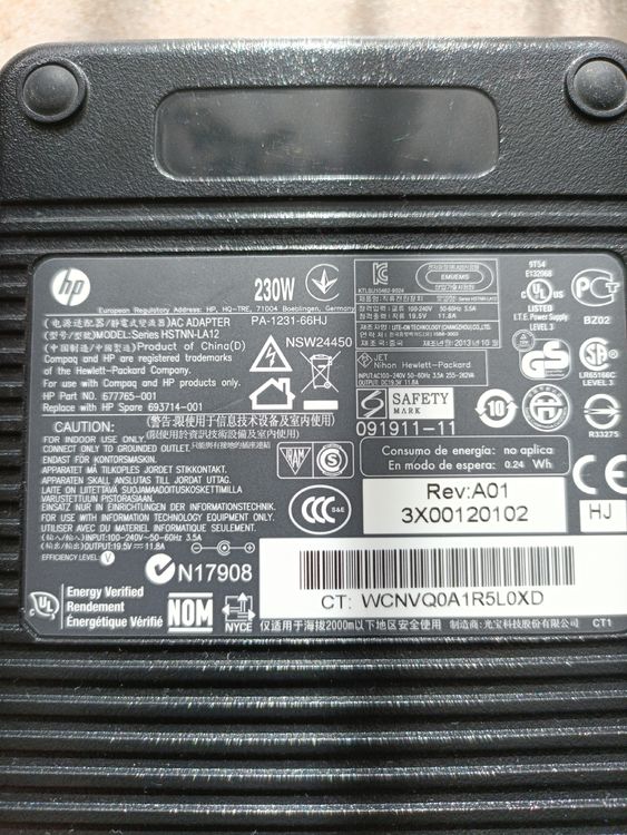 HP Thunderbold Transformer 230 Watt (Gebraucht) in Grabs für CHF 21 ...