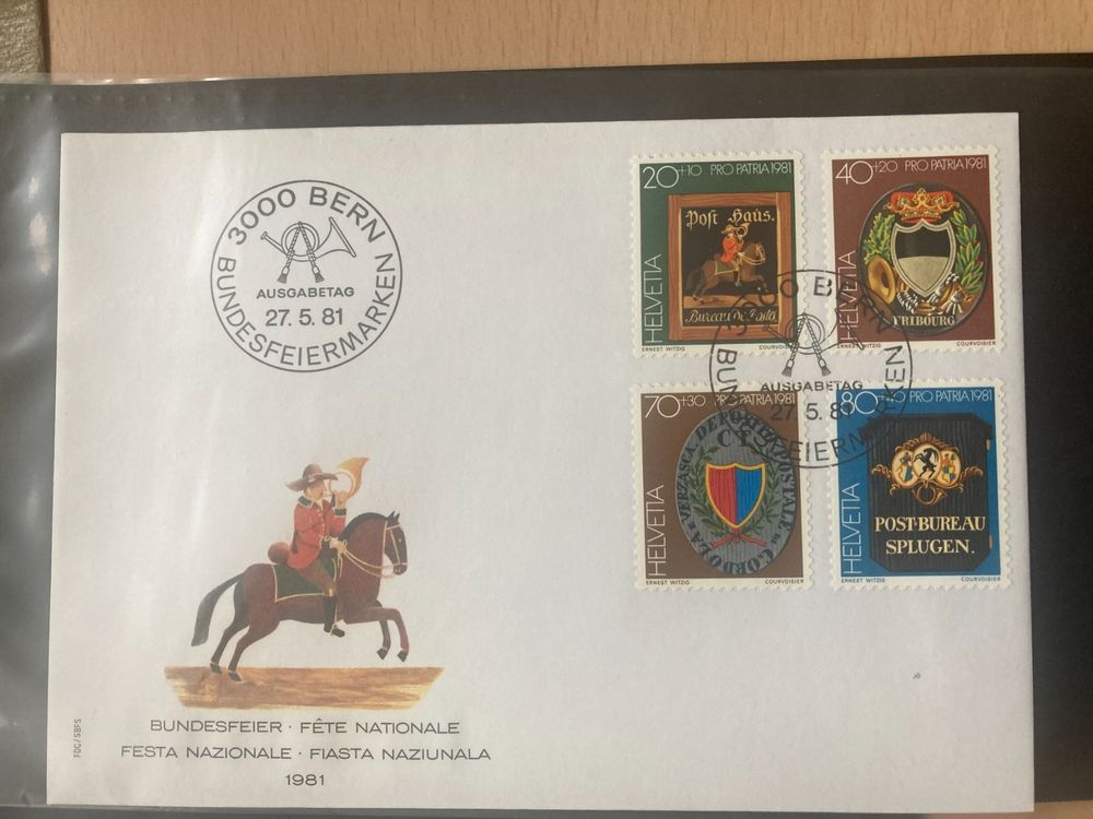 Schweiz 1981 Ersttagsbrief Satz Pro Patria Postschilder | Kaufen auf Ricardo