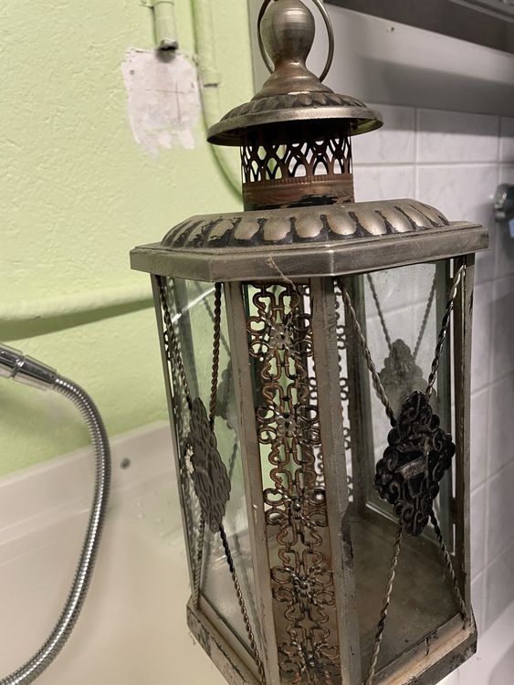 Laterne Metall Glas Deko Vintage Shabby Chic Herbst 49 (Gebraucht) in ...