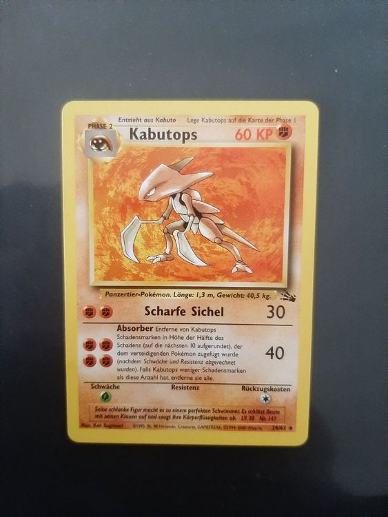 Pokémon Fossil Kabutops 24/62 rare !!! | Kaufen auf Ricardo