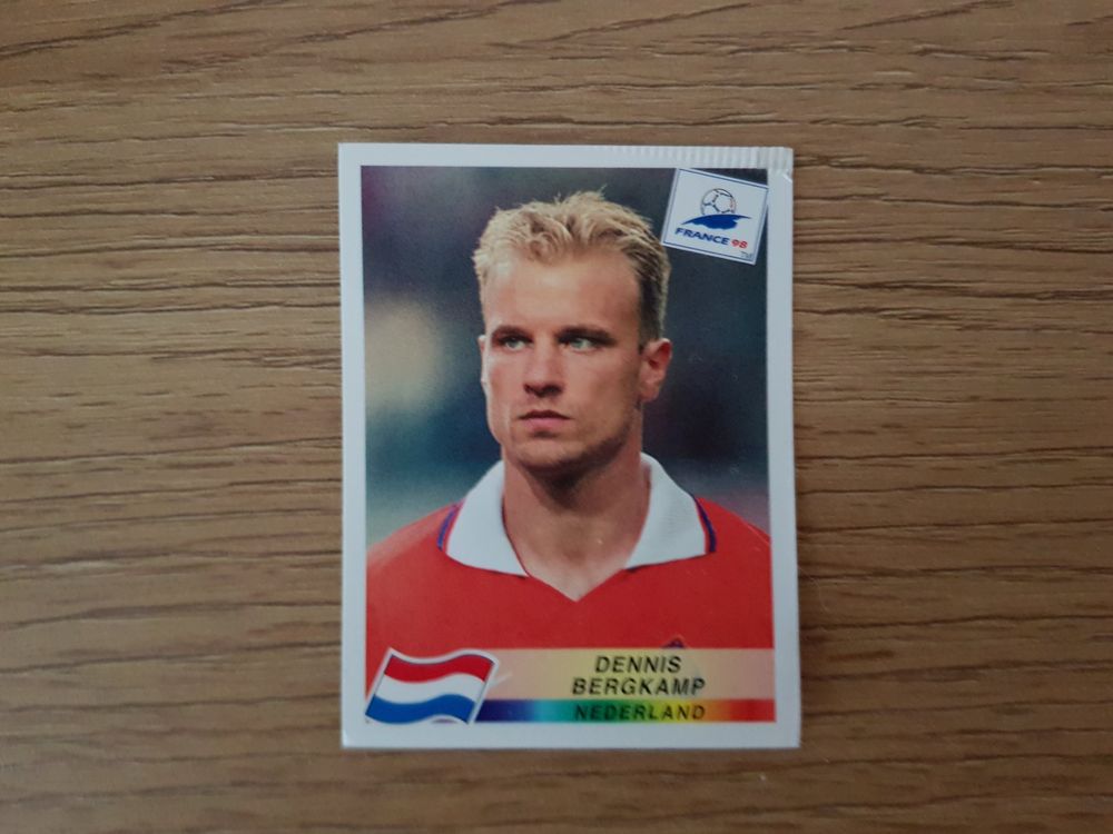 Panini Sticker DENNIS BERGKAMP France 98 + Football Figur (Gebraucht ...