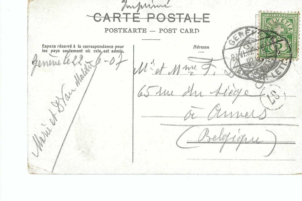 Genève, la Savoie et Mont Blanc 1907, Panorama Vogelschau (Gebraucht ...