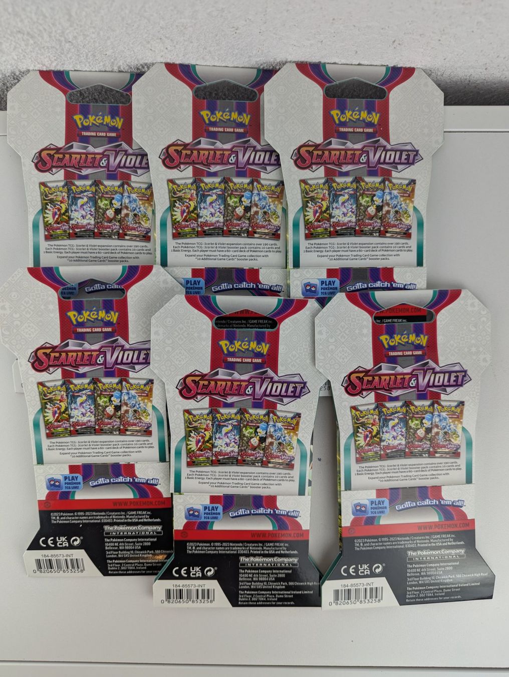 Lot 6 Sleeved Boosters Pokémon Scarlet & Violet EV01 (Neuf avec ...