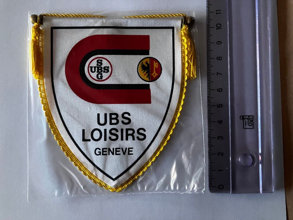 Vintage Fanion/Wimpel UBS LOISIRS GENEVE (Neu und originalverpackt) in ...