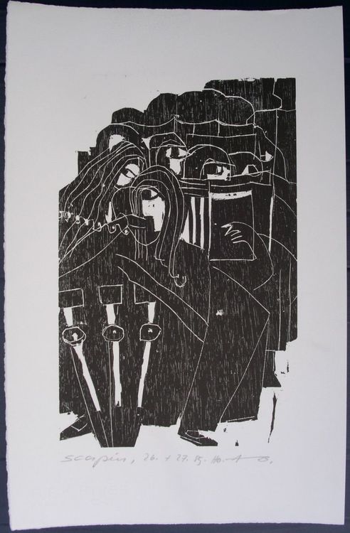 KÜNSTLER ? UNLESERLICH SIGNIERT HOLZSCHNITT (Gebraucht) in Gersau für CHF 28 – nur Abholung auf ...