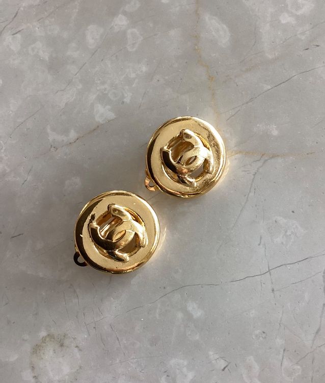 Goldige Chanel Ohrclips Ohrringe Vintage 70er Jahre | Kaufen auf Ricardo