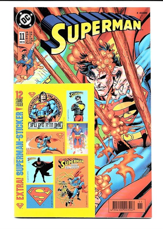 Superman Heft Nr. 11 mit Stickern, DC Comics! 1996 (Gebraucht) in ...