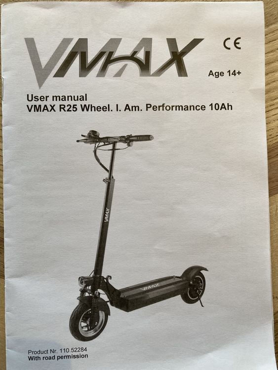 E-Scooter VMAX R25 (Gebraucht) in Bonstetten für CHF 300 – nur Abholung ...