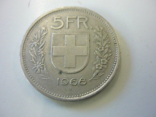 5 Franken Fünfliber 1968 Münze (Gebraucht) in Belp für CHF 6 – mit ...
