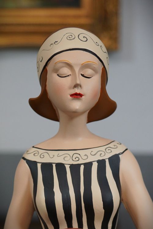 Art Deco PIN UP GIRL Bade Model PARISER MODE FIGUR SKULPTUR (Gebraucht ...