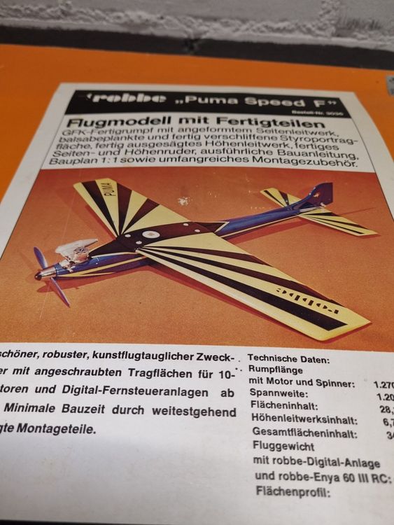Baukasten Robbe Puma Speed F aus den 70er Jahren (Neu (gemäss ...