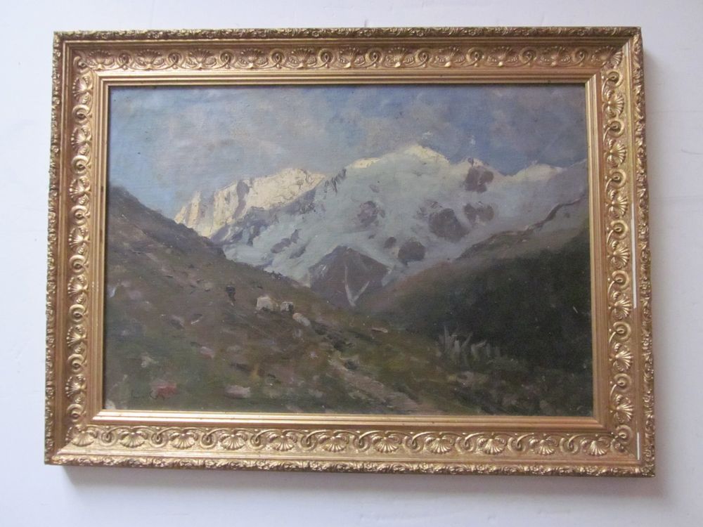 OTTO GAMPERT 1942 -1924 Gebirgsansicht OEL AUF LEINWAND (Gebraucht) in Herzogenbuchsee für CHF ...