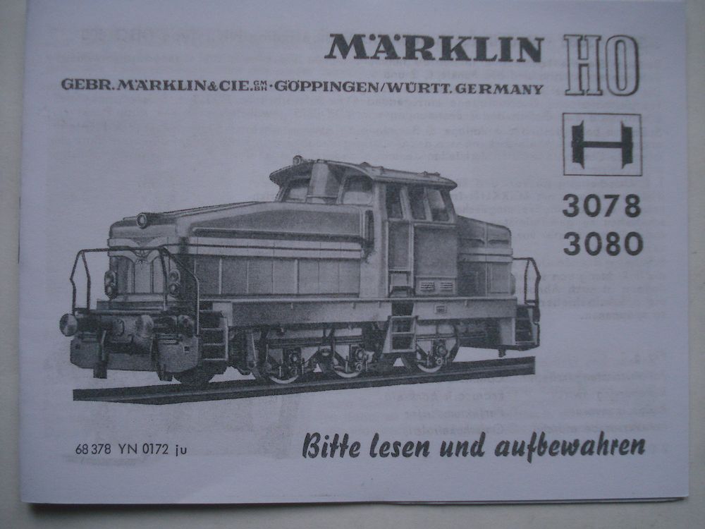 Märklin Betriebsanleitung 3078 (Gebraucht) in Frauenfeld für CHF 6 – mit Lieferung auf Ricardo ...