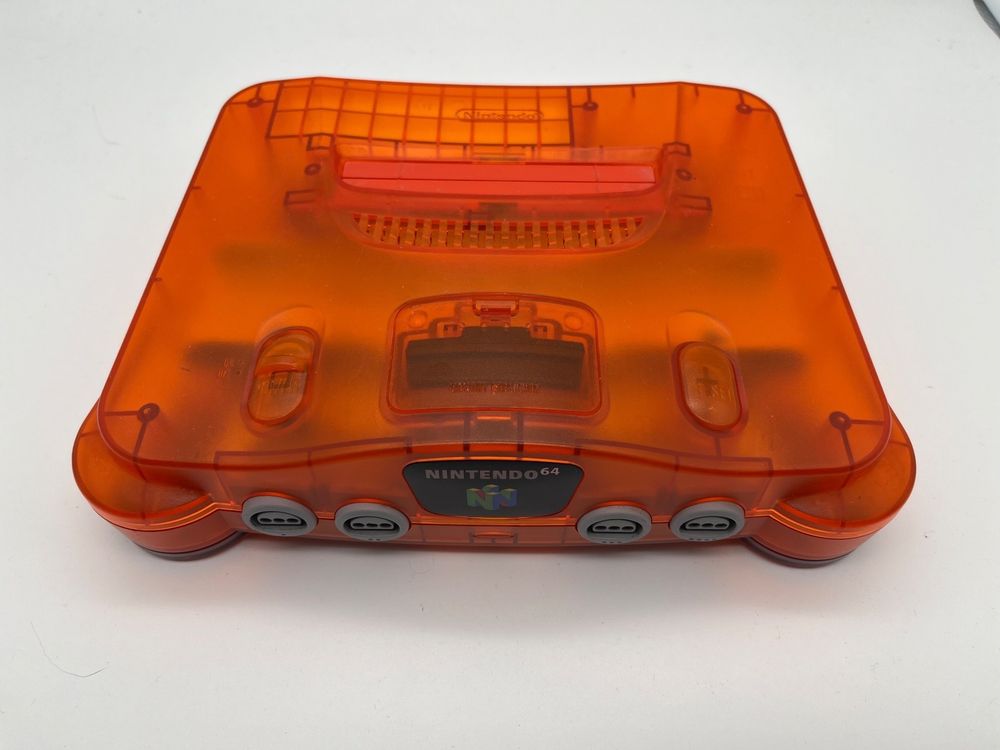 Nintendo 64 Orange Transparent fire Sun N64 Controller (Gebraucht) in ...