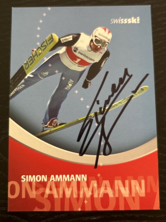 Signierte Autogrammkarte Simon Ammann Ski Sprung | Kaufen auf Ricardo