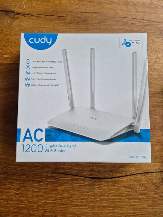 Cudy WR1300 AC1200 Wi-Fi Mesh Router – Gigabit, wie neu (Neu (gemäss ...