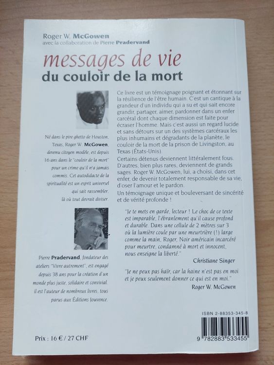 Roger W. McGowen - Messages de vie du couloir de la mort (Gebraucht) in ...