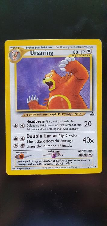 Pokemon Ursaring Neo Discovery | Kaufen auf Ricardo