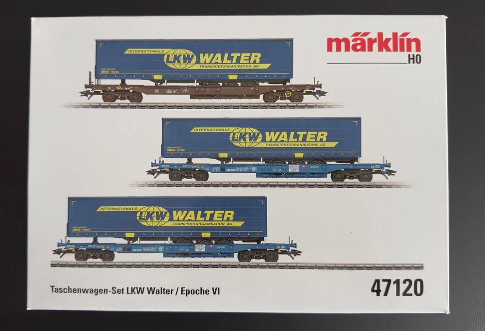 Märklin 47120 Set 3 Taschenwagen LKW Walter AC | Kaufen auf Ricardo