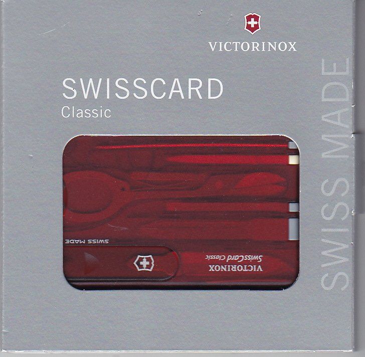 Swisscard Classic Victorinox Rot Transparent (Neu und originalverpackt ...