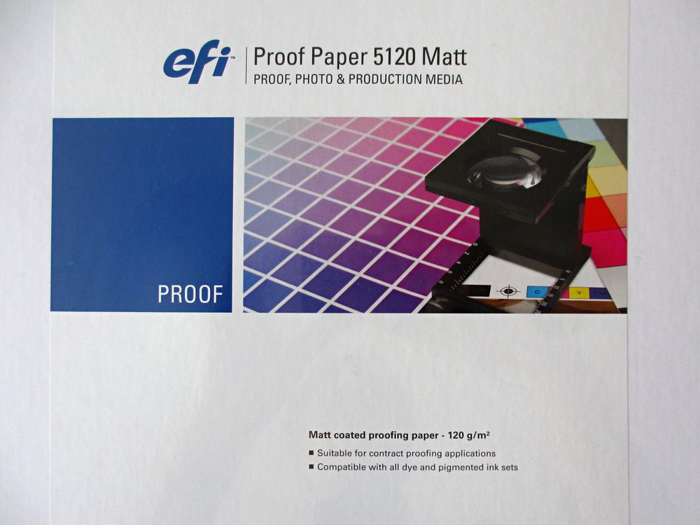 Foto/Proof Papier EFI 5120 Matt 120 g/qm, Format A2 (Neu und ...