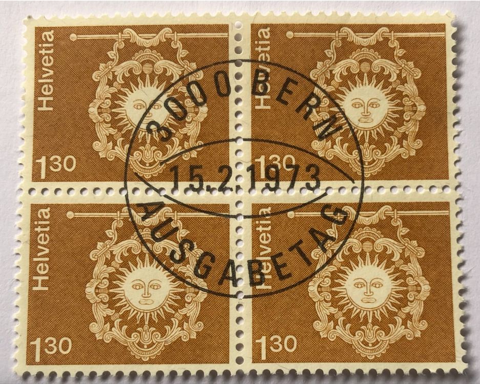 4 er Block Nr.537 mit ETStempel Bern (Gebraucht) in Aarau für CHF 0.5 ...