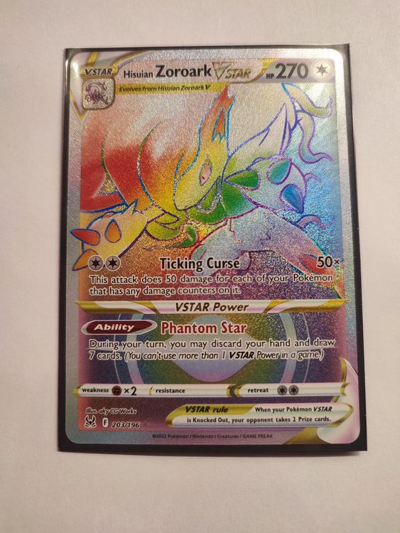 Pokemon Lost Origin Hisuian Zoroark VSTAR 203/196 EN Rainbow | Kaufen ...