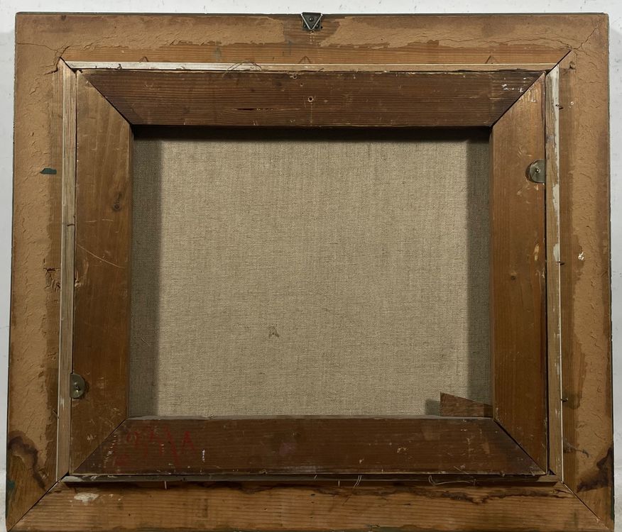 Antikes grosses Gemälde liegender Junge mit Ziege im Wald | Kaufen auf Ricardo