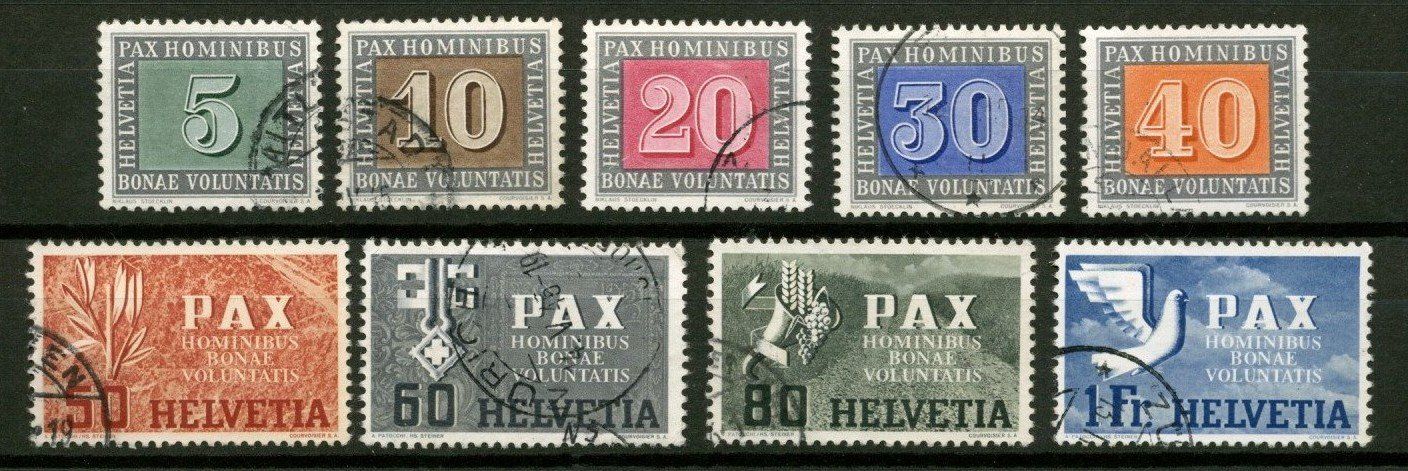 PAX KURZSERIE 5 RP. BIS 1 FR.-WERTE KOMPLETT - FR. 216.00 (Gebraucht ...