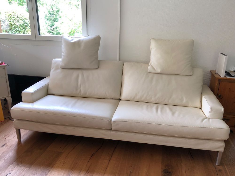 Ledersofa ecru weiss | Kaufen auf Ricardo