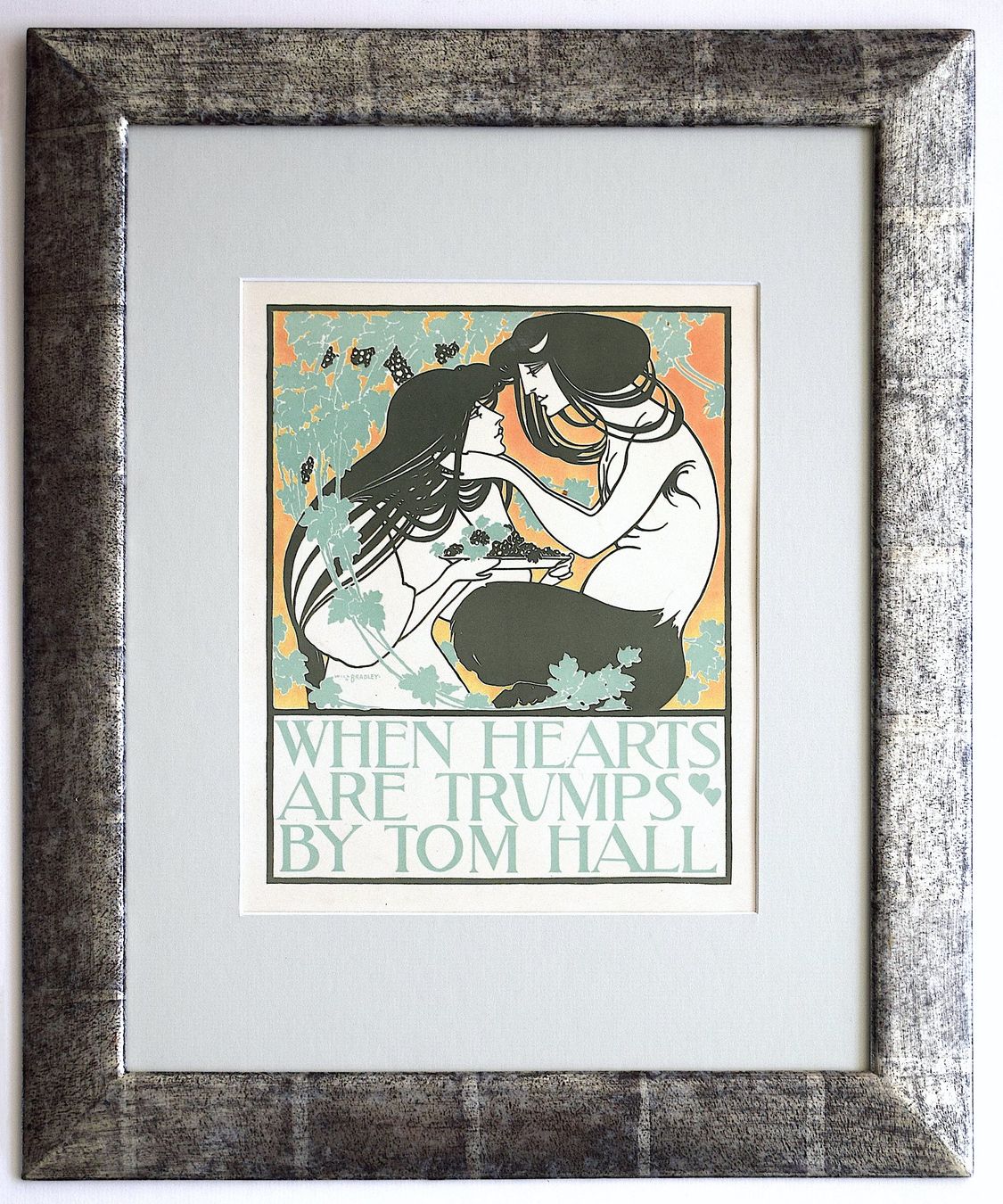 TOP Bradley William Plakat Jugendstil Art Nouveau Herz Liebe (Gebraucht ...