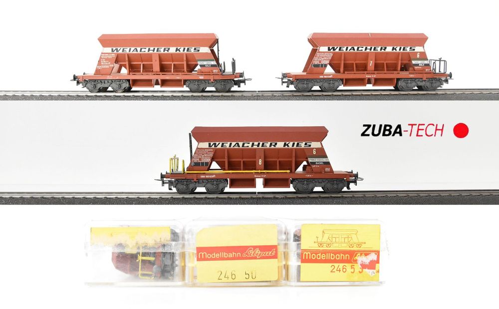 Liliput 3x Waiacher Kieswagen der SBB H0 WS mit OVP (Gebraucht) in St. Gallen für CHF 45 – mit ...