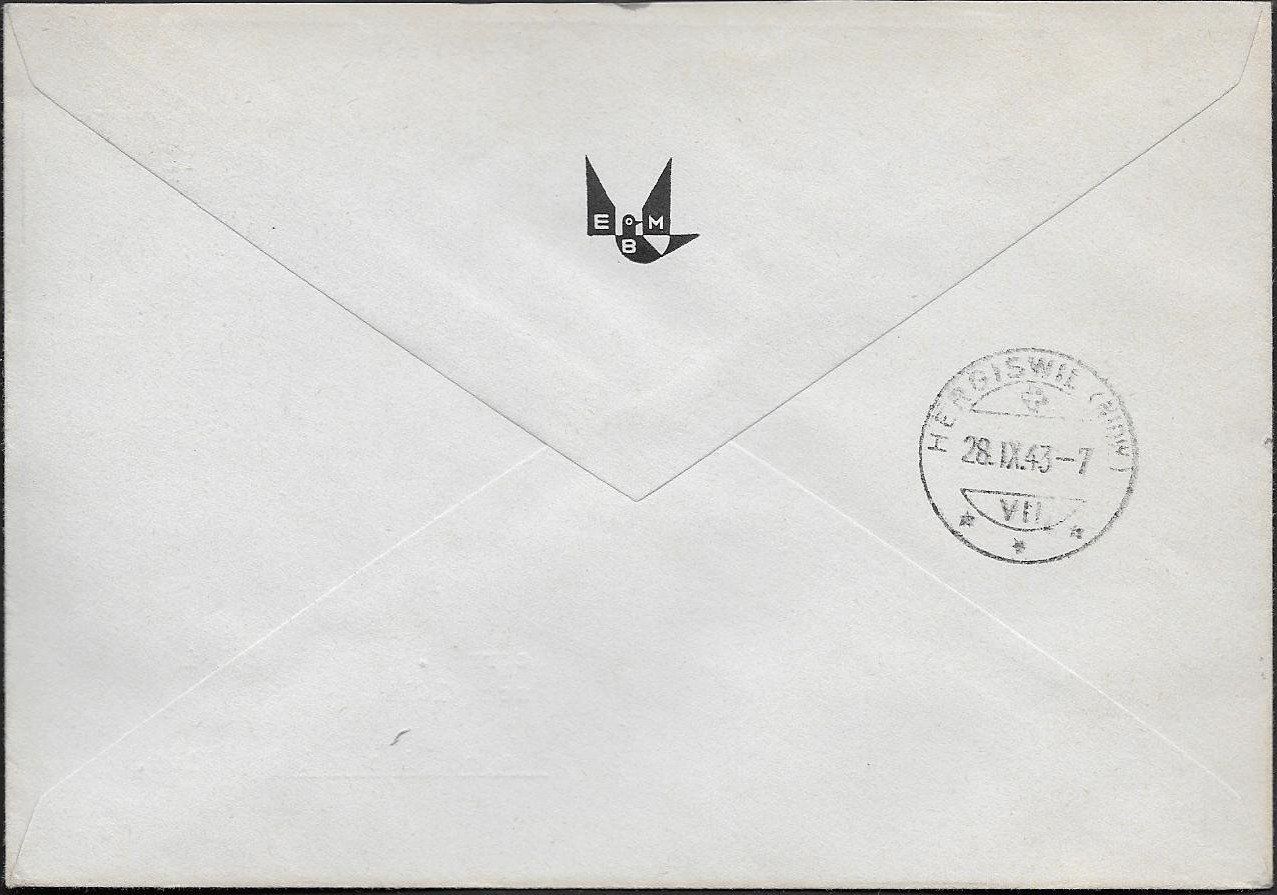 1943 R/Brief o Genf Block W18 + Zusatzfrankat. selten ab 1.- (Gebraucht ...