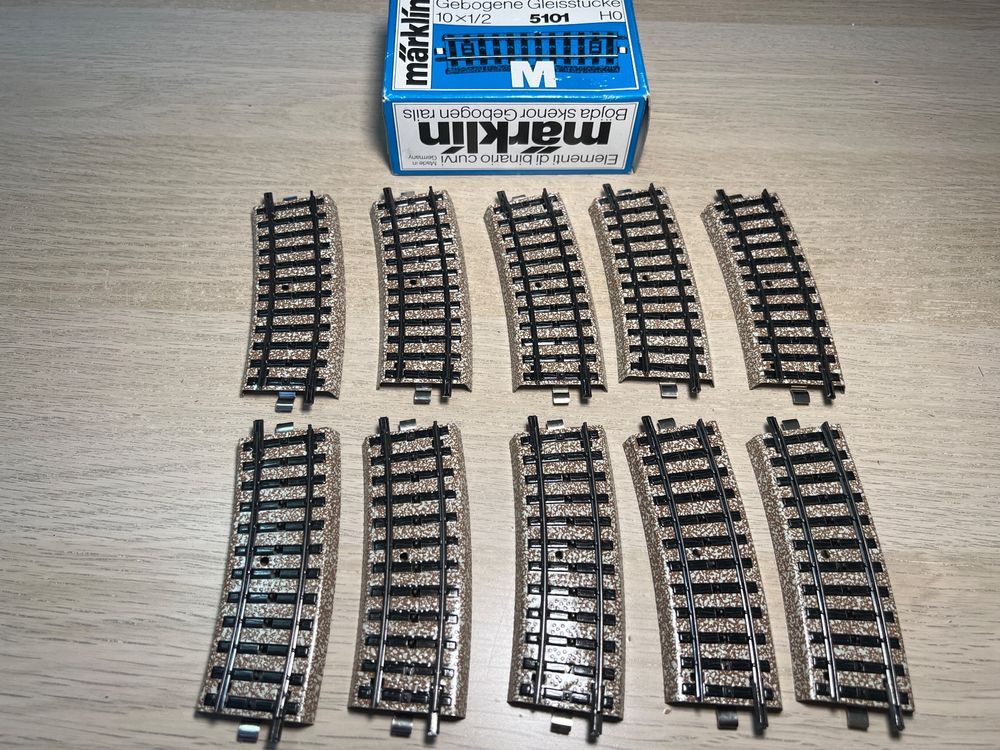 Märklin 10 x 5101 gebogenes gleis M H0 OVP NEU | Kaufen auf Ricardo