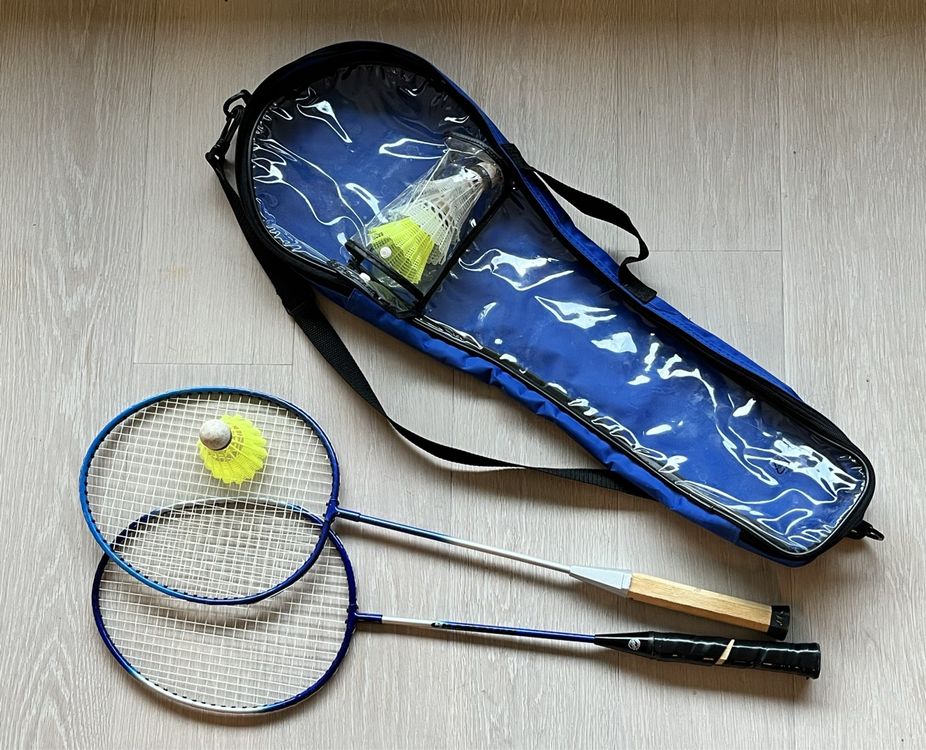 5-tlg. Set) Badminton Kit Federball Spiel mit Schläger / Bäl | Kaufen ...